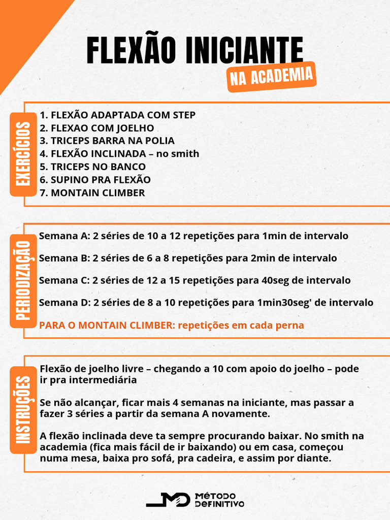 Iniciante (Academia) Flexão | PDF