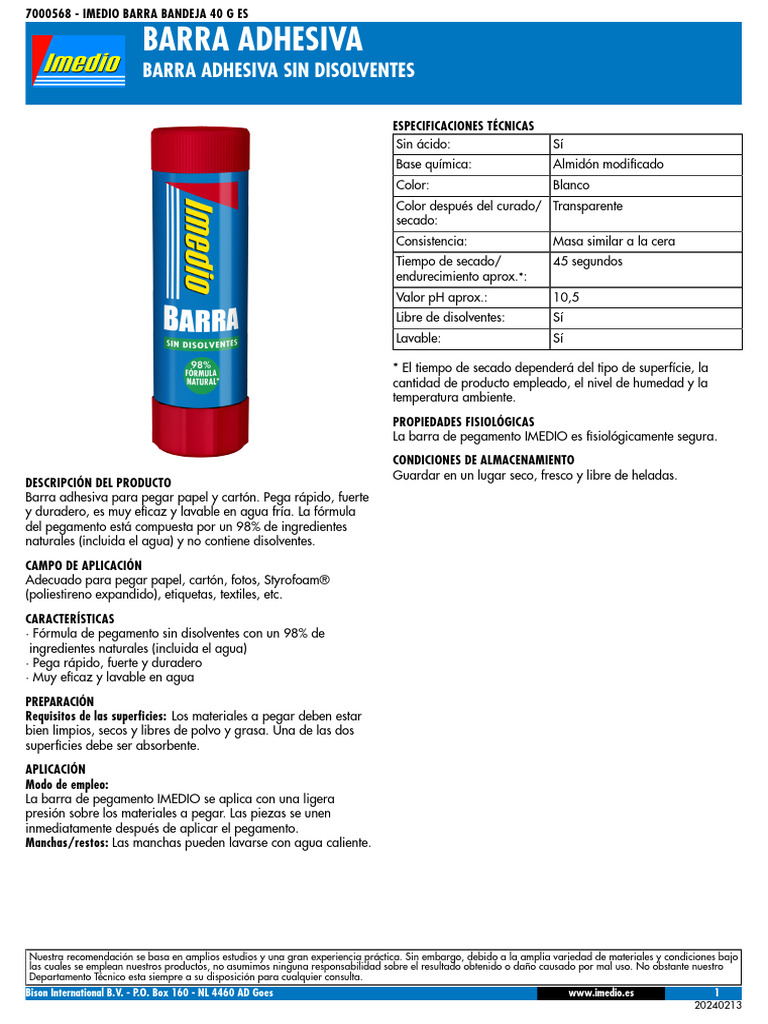 Pegamento | PDF | Adhesivo | Agua