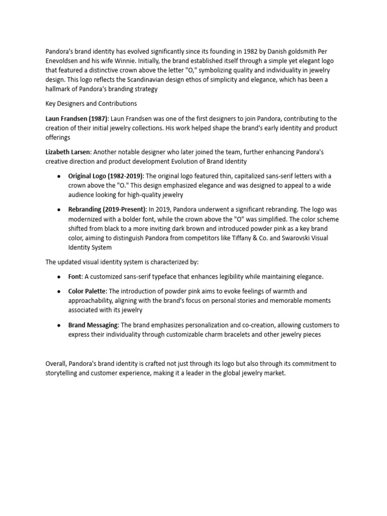 Evolution of Pandora's Brand Identity | PDF