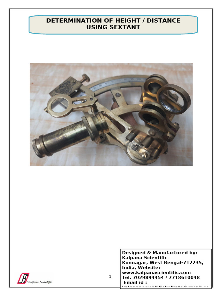 KS PHY 1 Sextant Manual | PDF