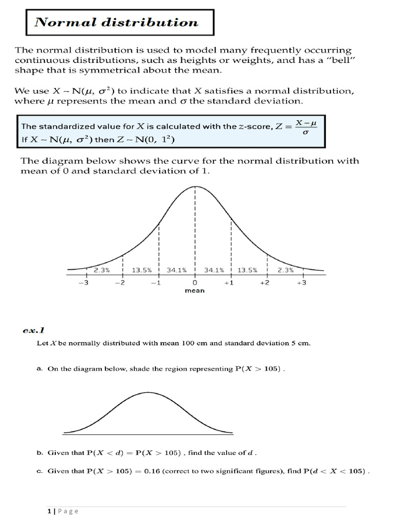 Normal Distribution 1 | PDF