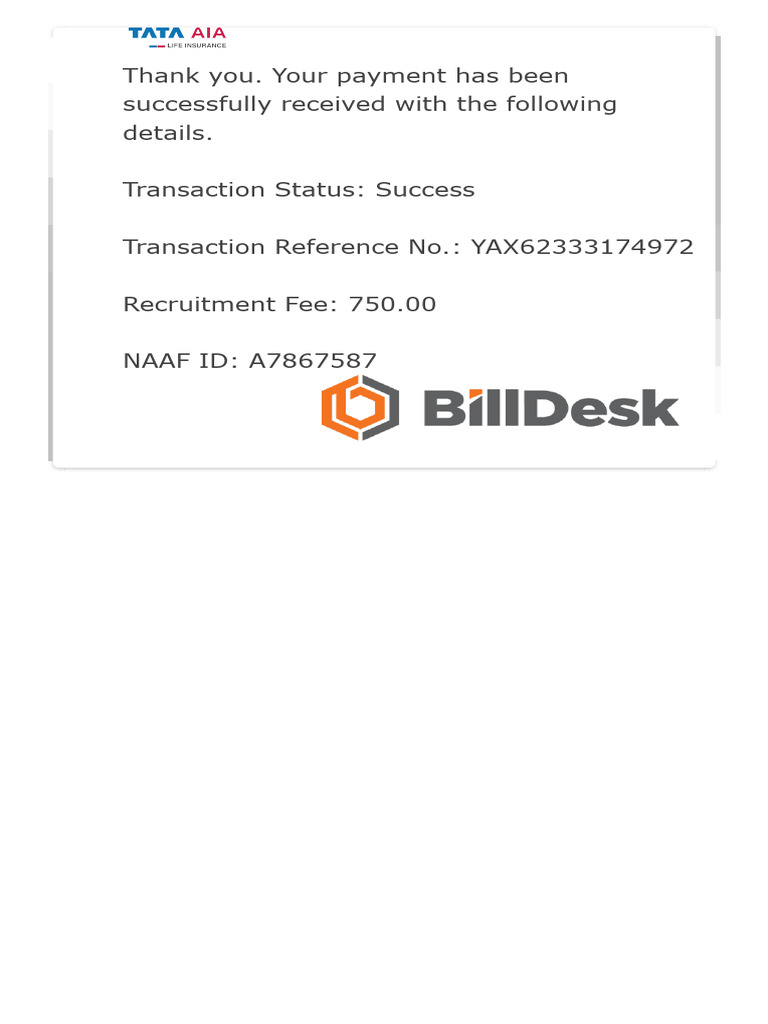 Payment Response | PDF