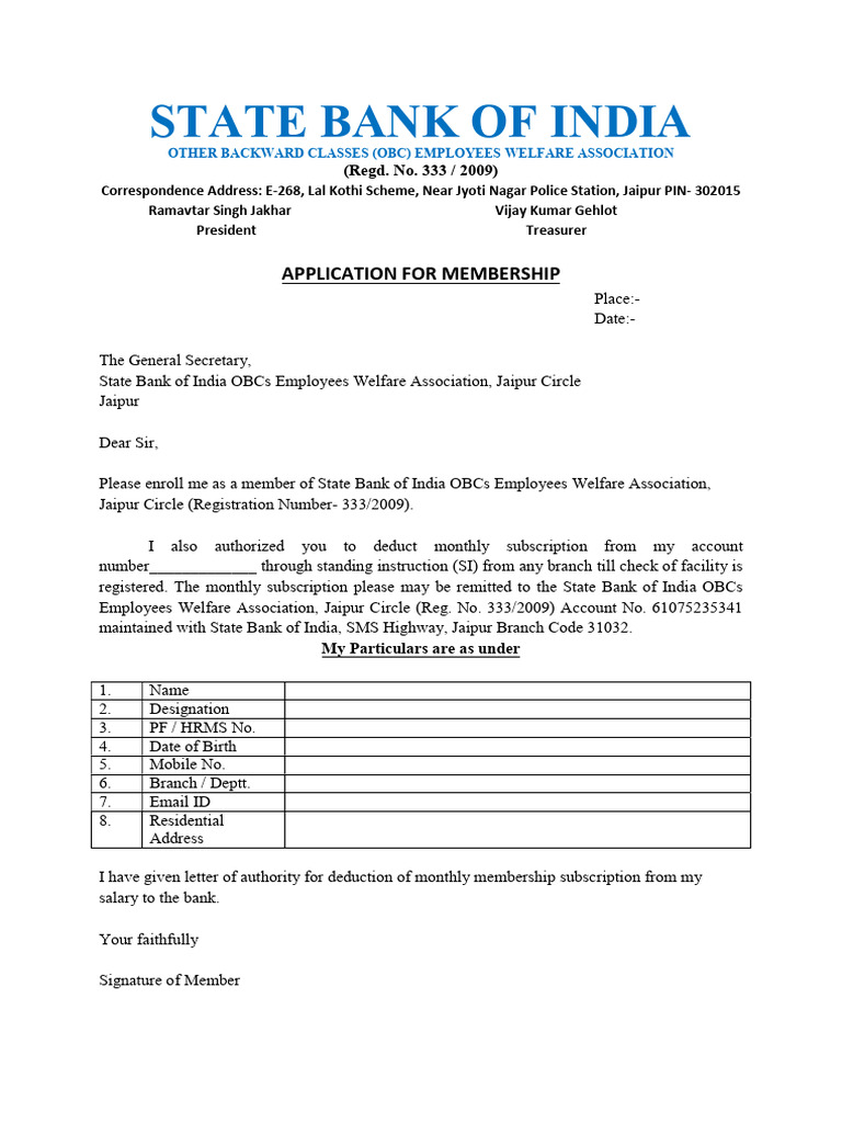 Obc Membership Application 07.10.2024 | PDF | Government Of India