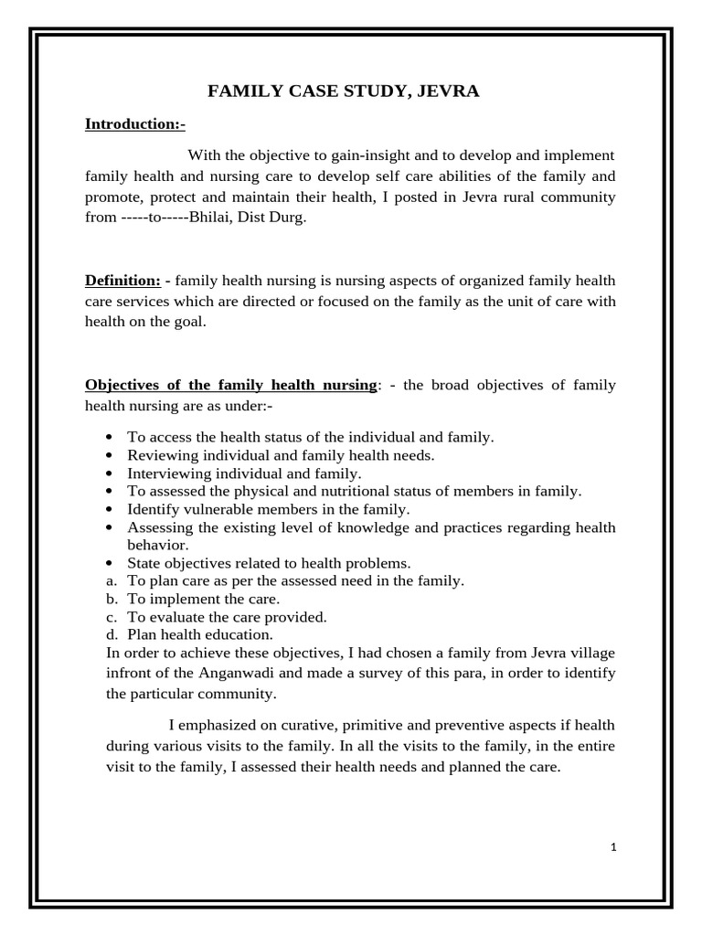 Family Case Study of Utai | PDF | Meal | Waste Management