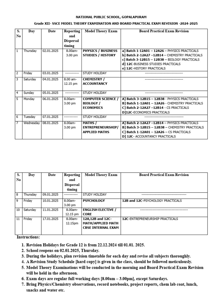 Grade 12-Model Exam TT 1558123666 1734602331 | PDF