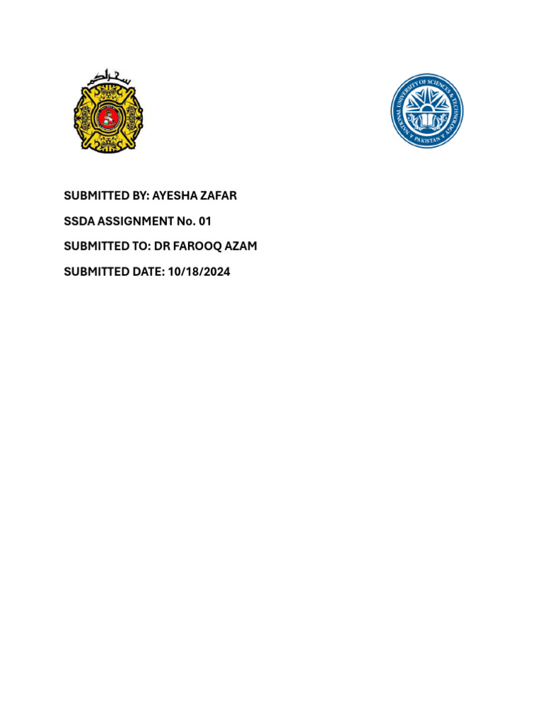 SSDA ASSIGN_01(AYESHA ZAFAR) | PDF