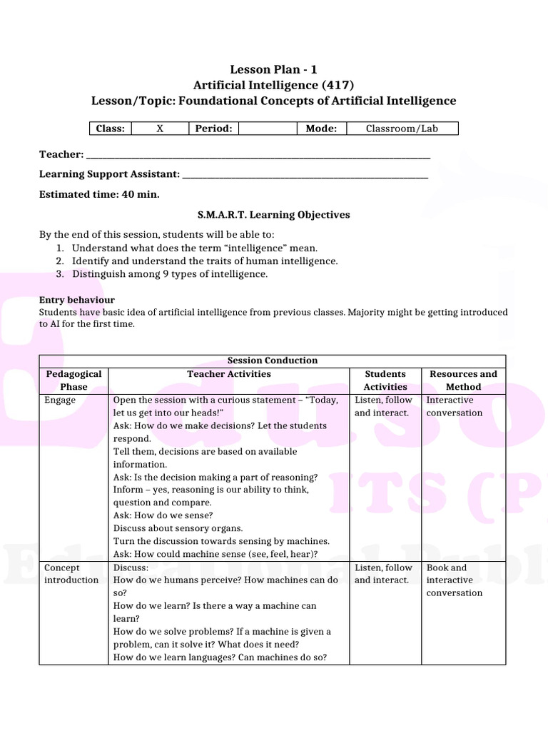 1-U1-C1-Foundational Concepts of AI | PDF | Intelligence (AI ...