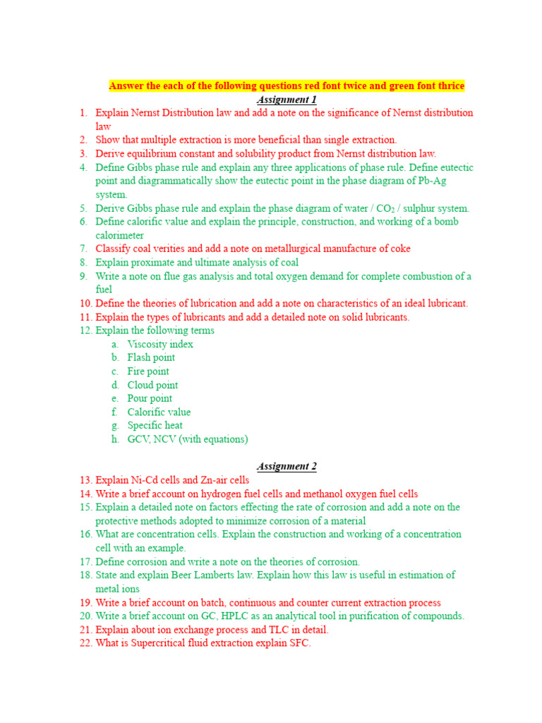 Civil Assignments | PDF | Corrosion | Physical Chemistry