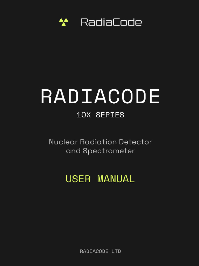 Radiacode RC-10x - Device - Manual | PDF | Electromagnetic Interference | Smartphone