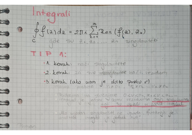 Integrali Preko Singulariteta | PDF