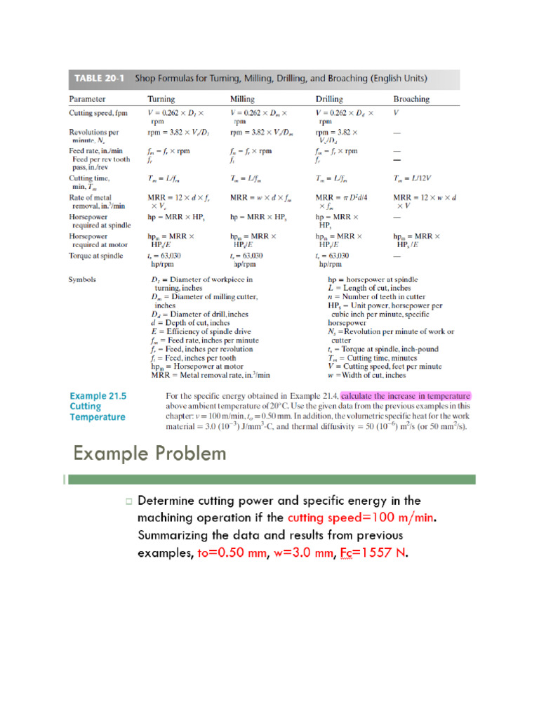MP Slides Numericals | PDF