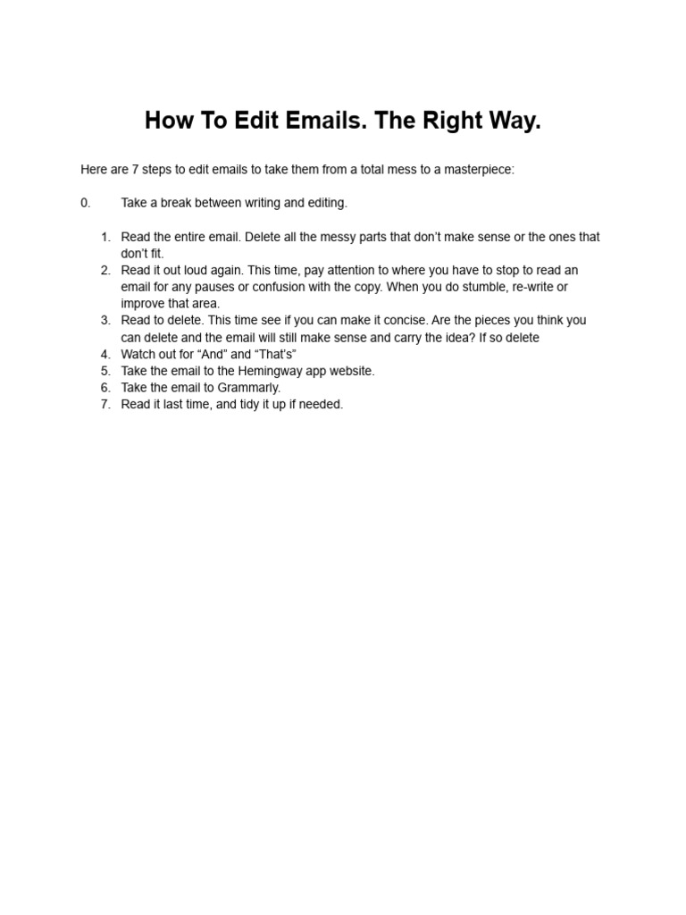 03-How To Edit Emails. The Right Way | PDF