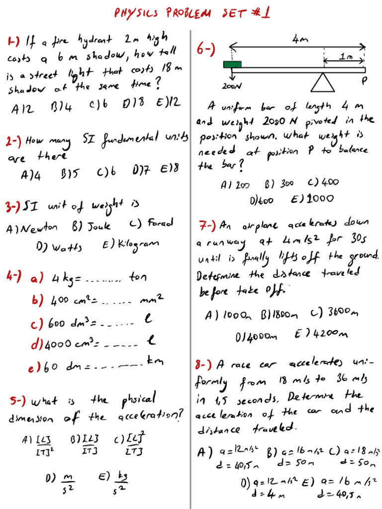Imat Physics Ps1 | PDF