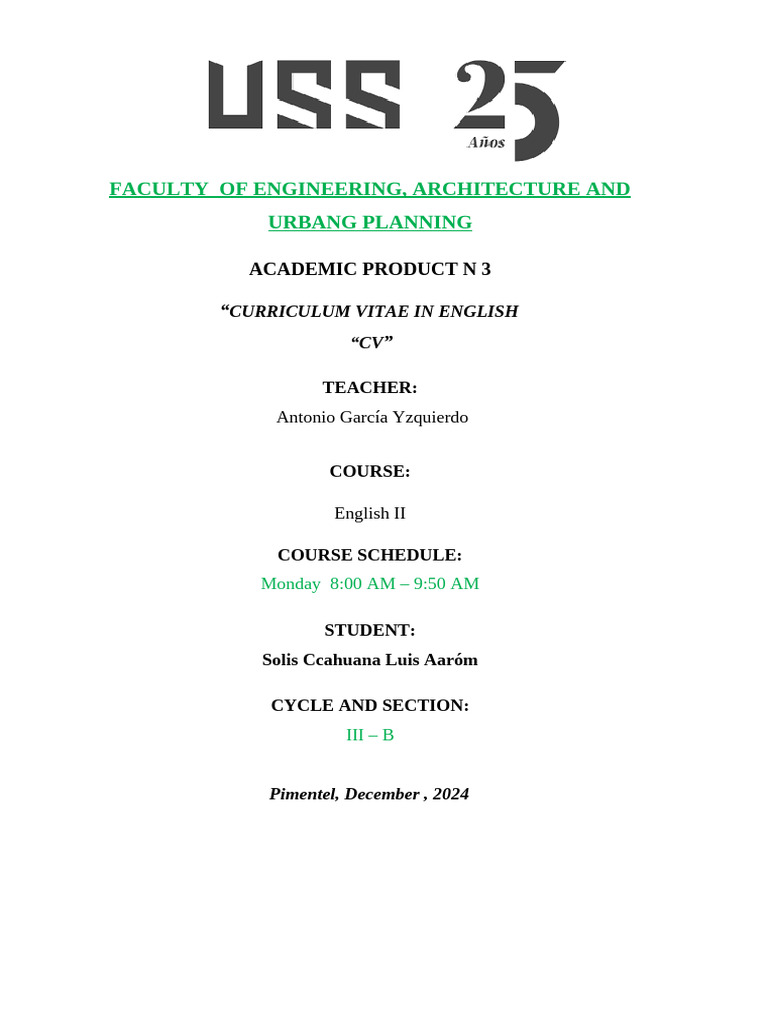 Good Cucurriculum Model Doccc | PDF