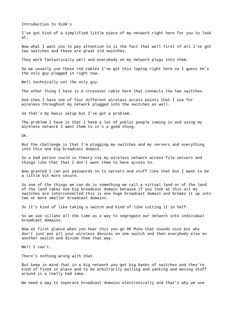 Introduction to VLAN's | PDF | Network Switch | Computer Network