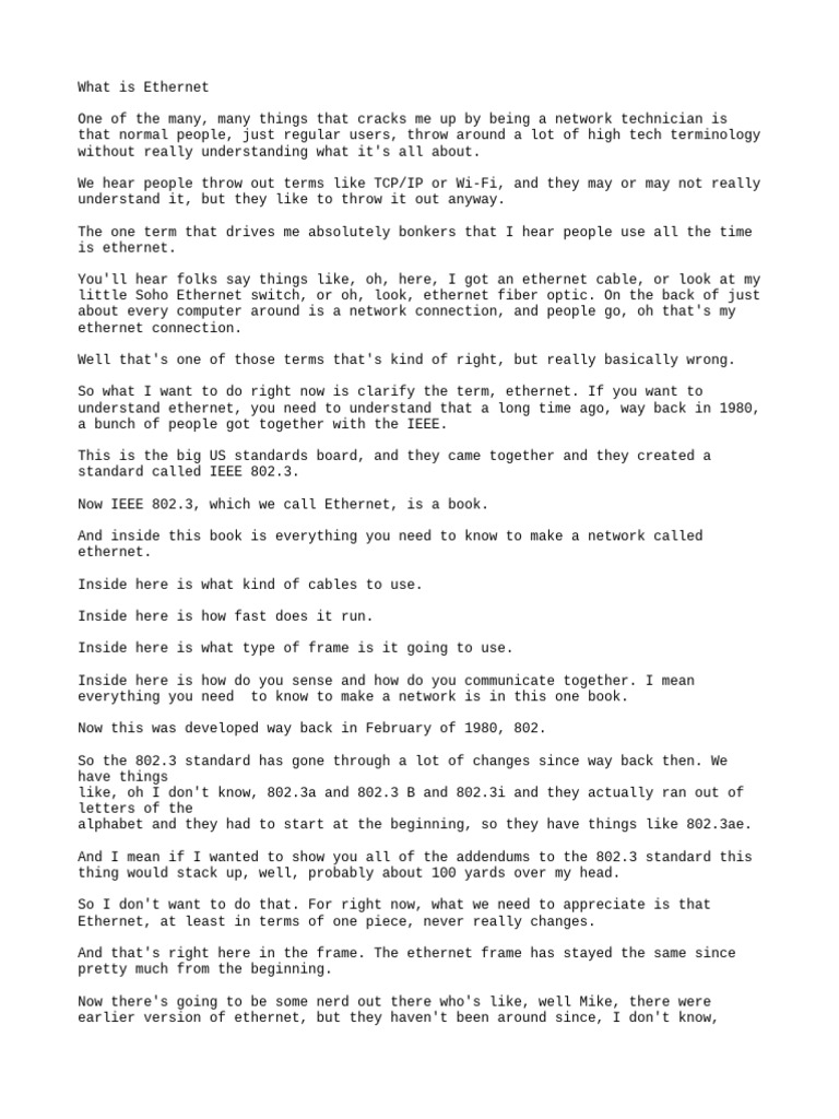 What Is Ethernet Pdf Computer Network Ethernet