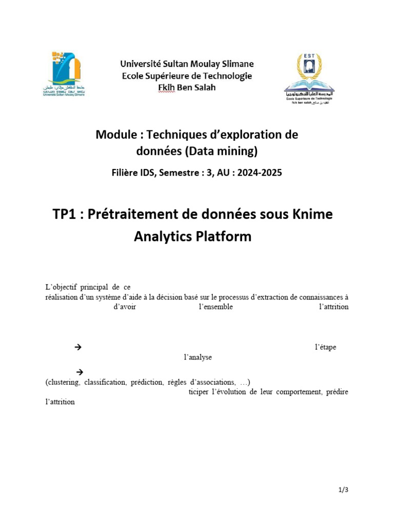TP1(2024-2025) | PDF | Minage des données | Commerce électronique