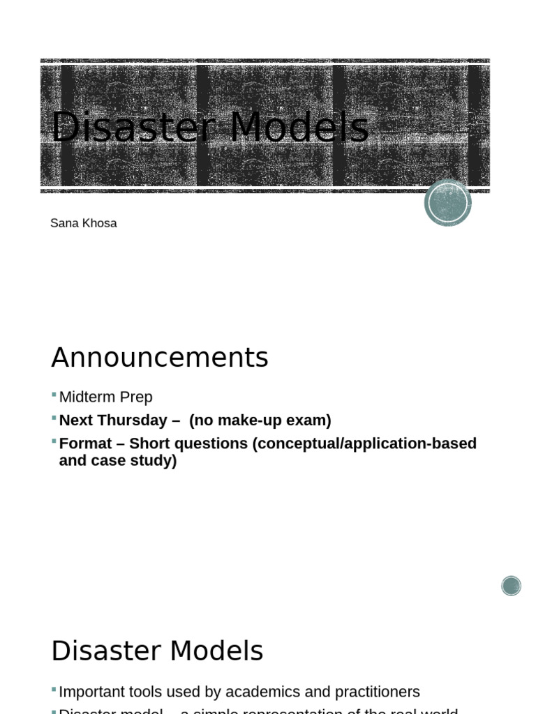 Session 13 Disaster Models - SK | PDF | Emergency Management | Incident ...