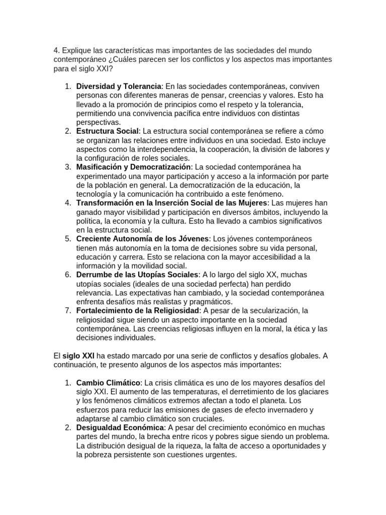 Pregunta 4 | PDF | Sociedad | Cambio climático