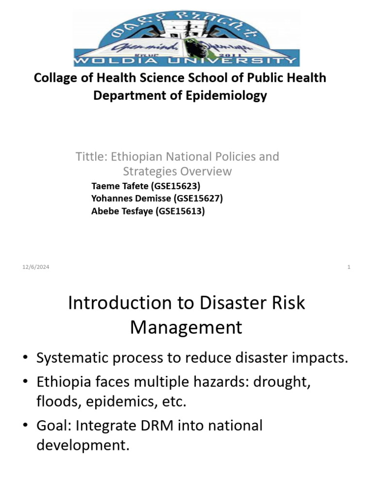 Refined Disaster Risk Management Presentation | PDF | Disaster Risk Reduction | Emergency Management