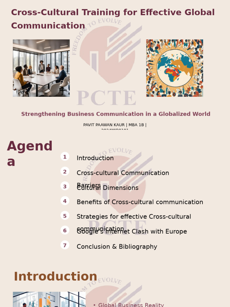 Business Communication Presentation | PDF | Communication | Cross ...