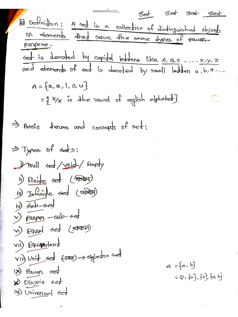 Set - Hand Writing | PDF