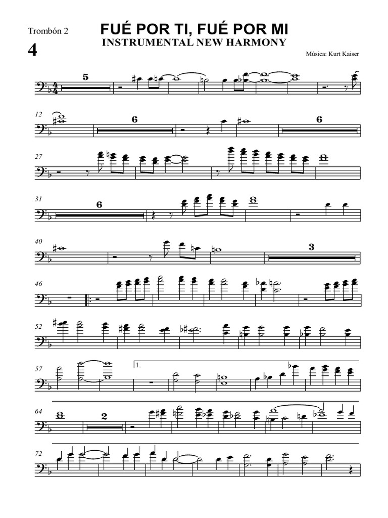 Fue Por Ti Fue Por Mi - Trombón 2 | PDF