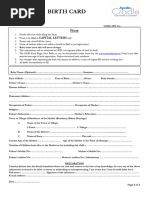 CDMA Birth Corrections Application Form Birth Details | PDF | Birth ...