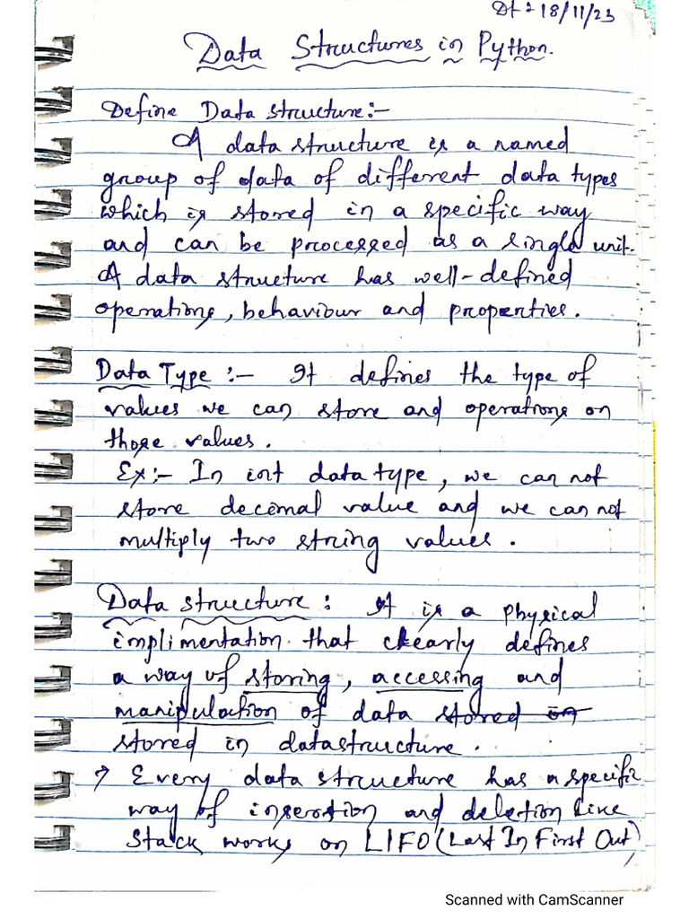 Data Structure Stack Notes by Ram Sir | PDF