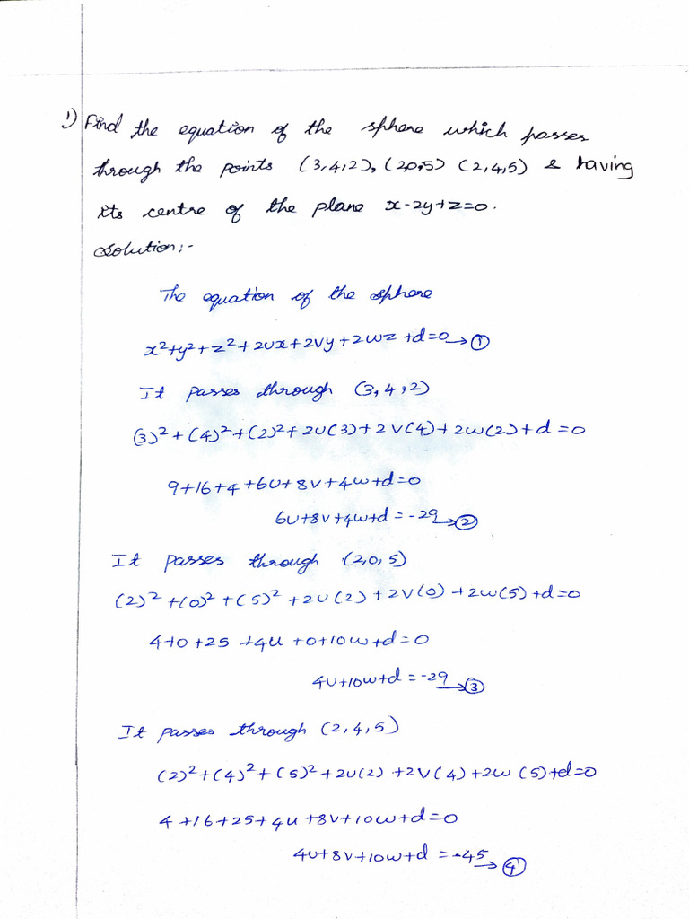 Analytical Geometry 2D&3D - Assignment | PDF
