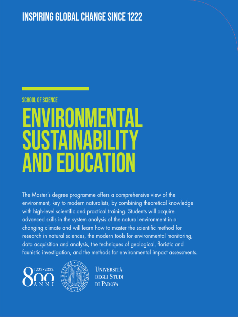Master's in Environmental Sustainability | PDF | Science | Natural ...