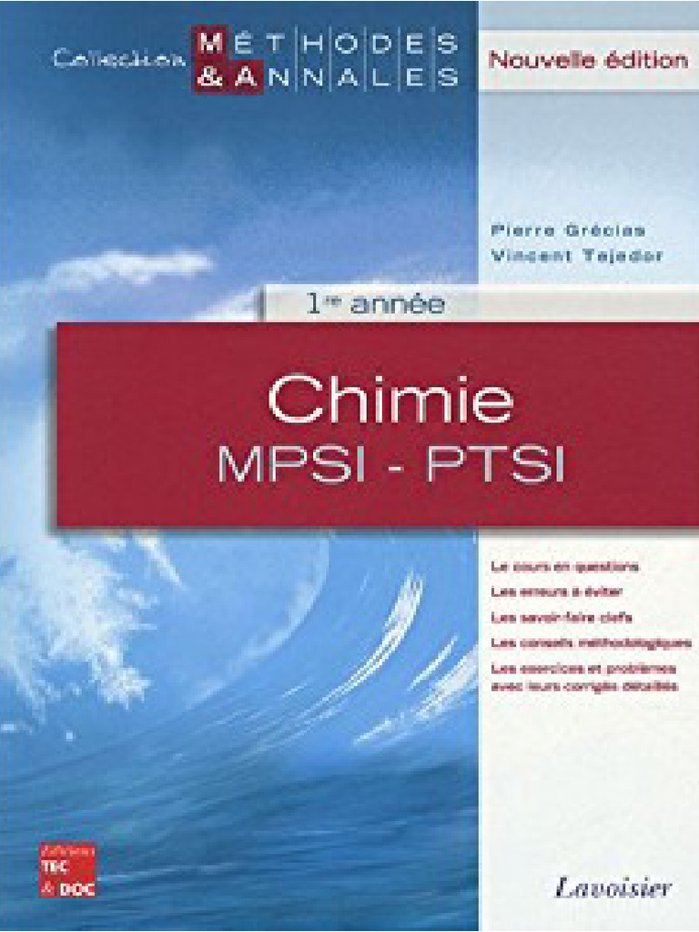 Methodes Et Annales Chimie Mpsi | PDF