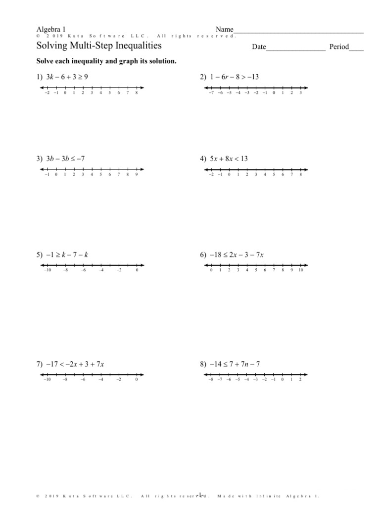 Solving Multi-Step Inequalities | PDF | Mathematics | Mathematical ...