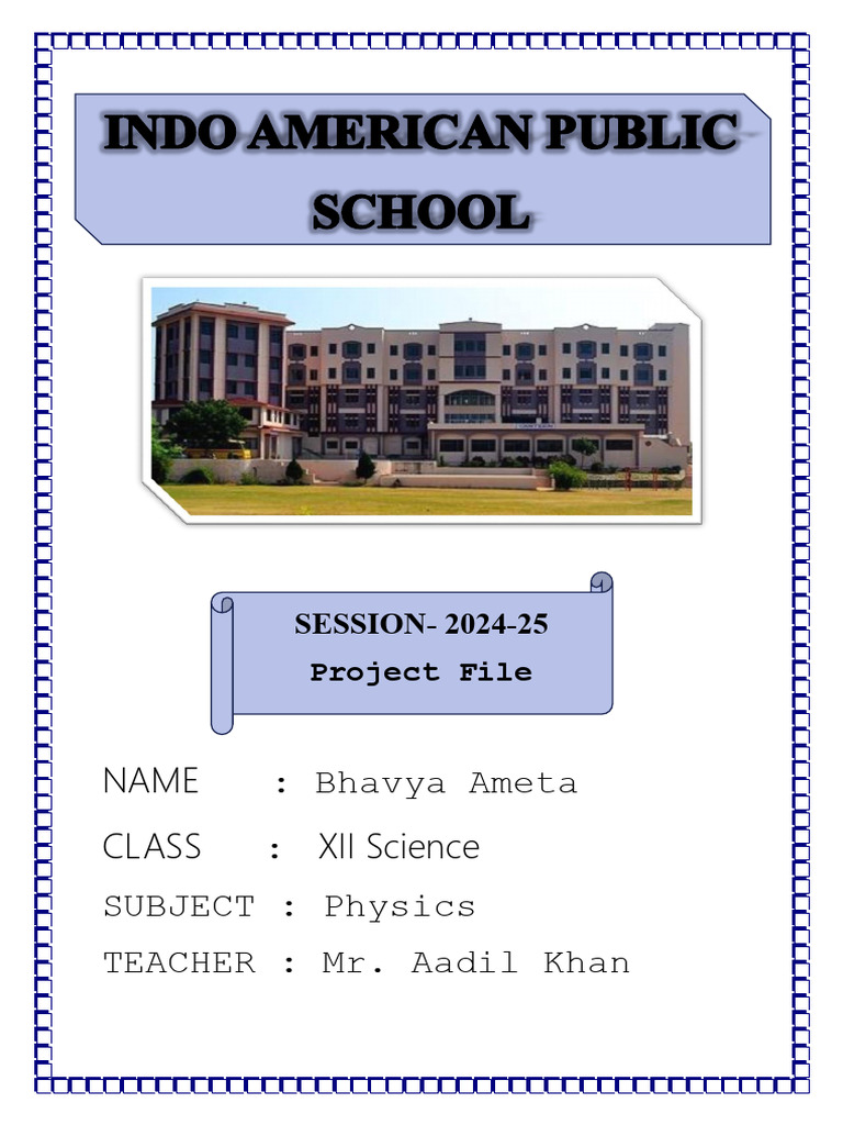 phy proj front pg | PDF