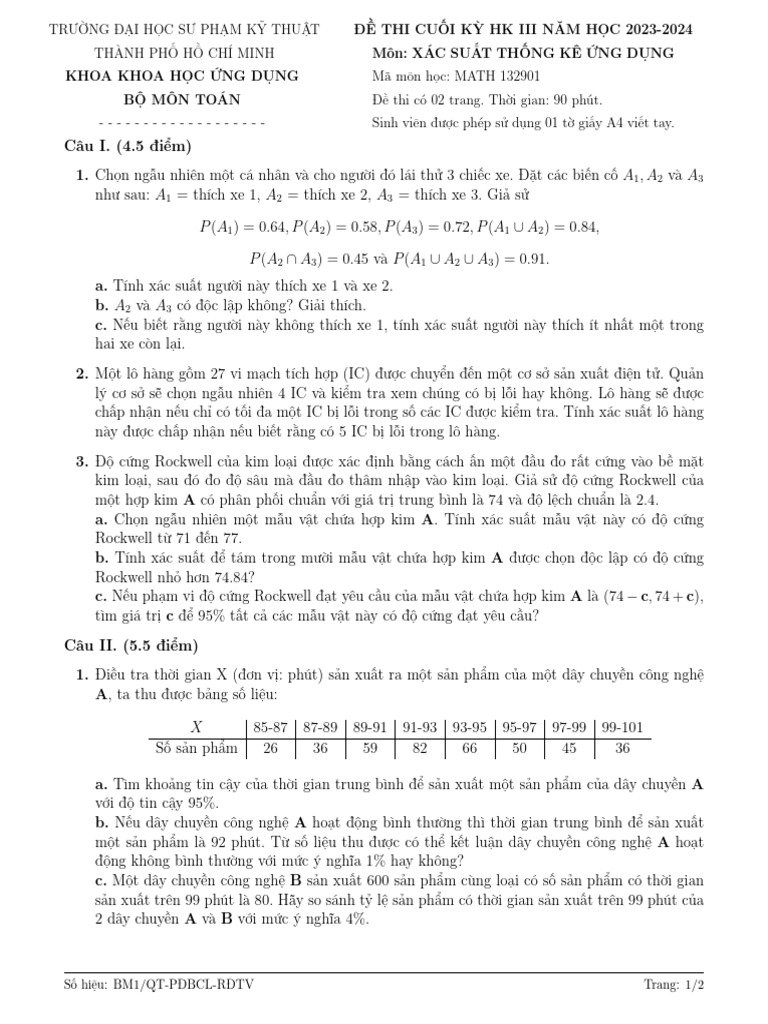 XSTK_DT hk3 23-24 | PDF