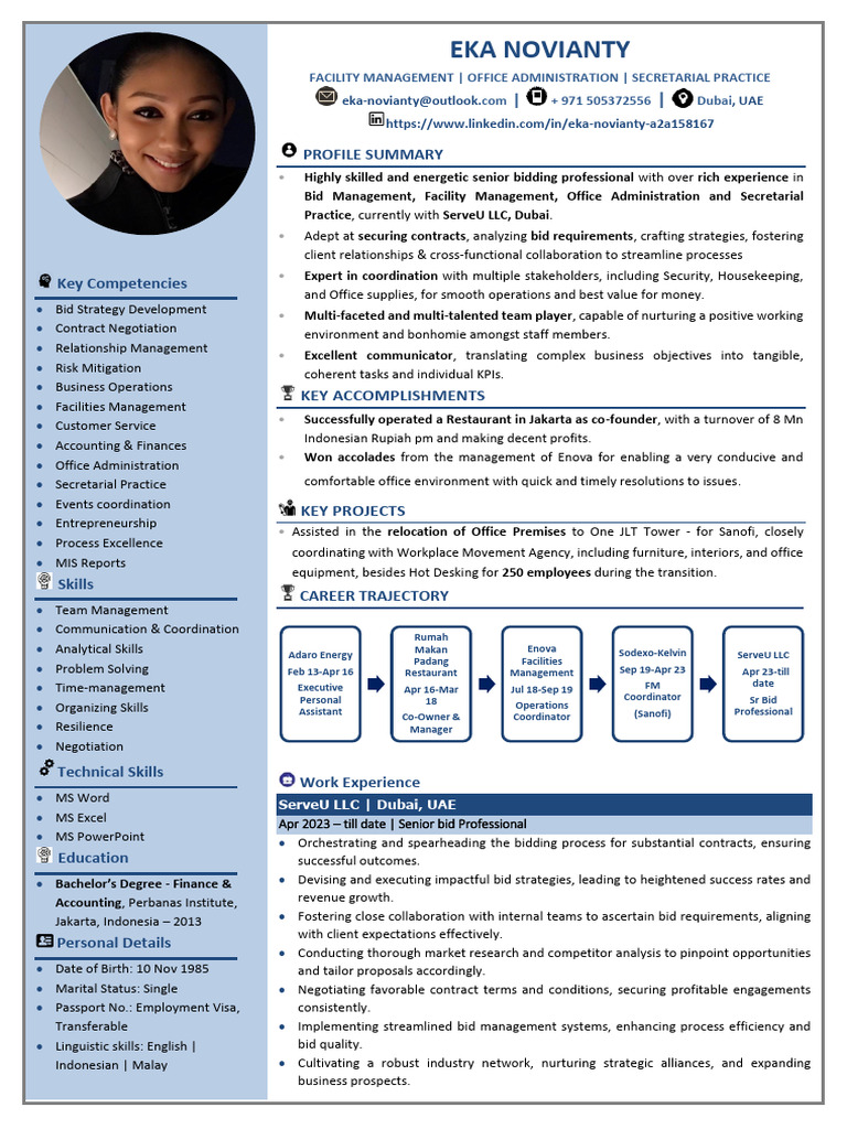 Senior Bid Professional Profile | PDF | Shorthand | Business
