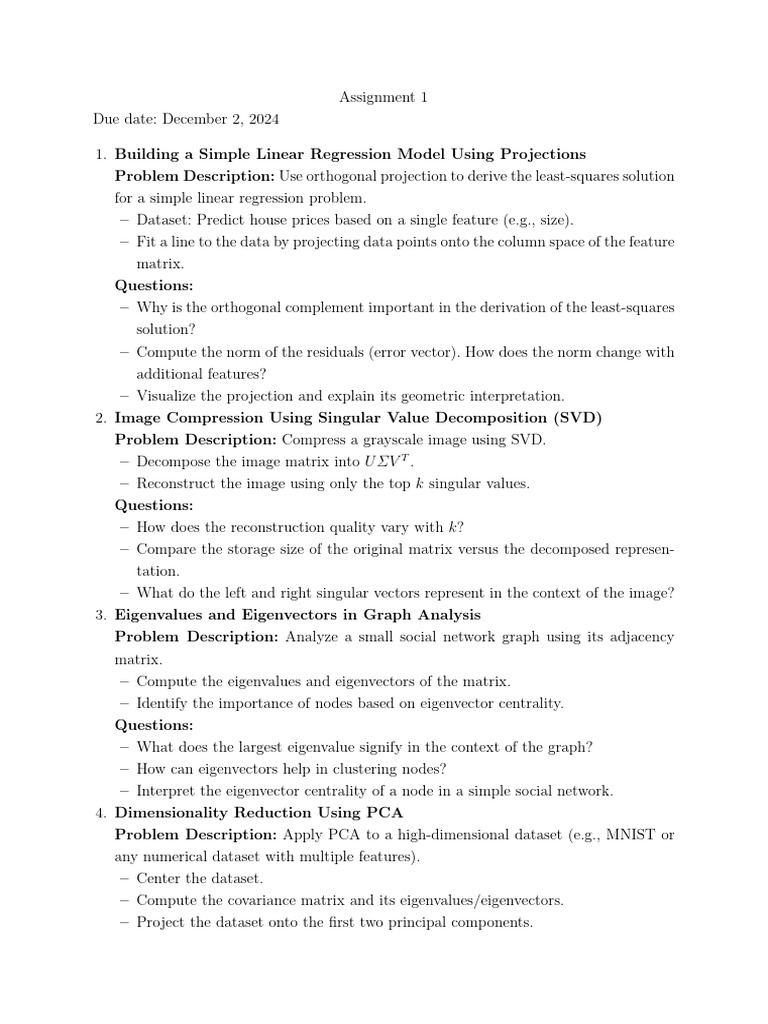 mml assignment | PDF | Principal Component Analysis | Eigenvalues And ... mml assignment | PDF | Principal Component Analysis | Eigenvalues And ...