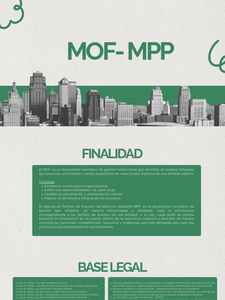 MOF - MPP | PDF | Regulación