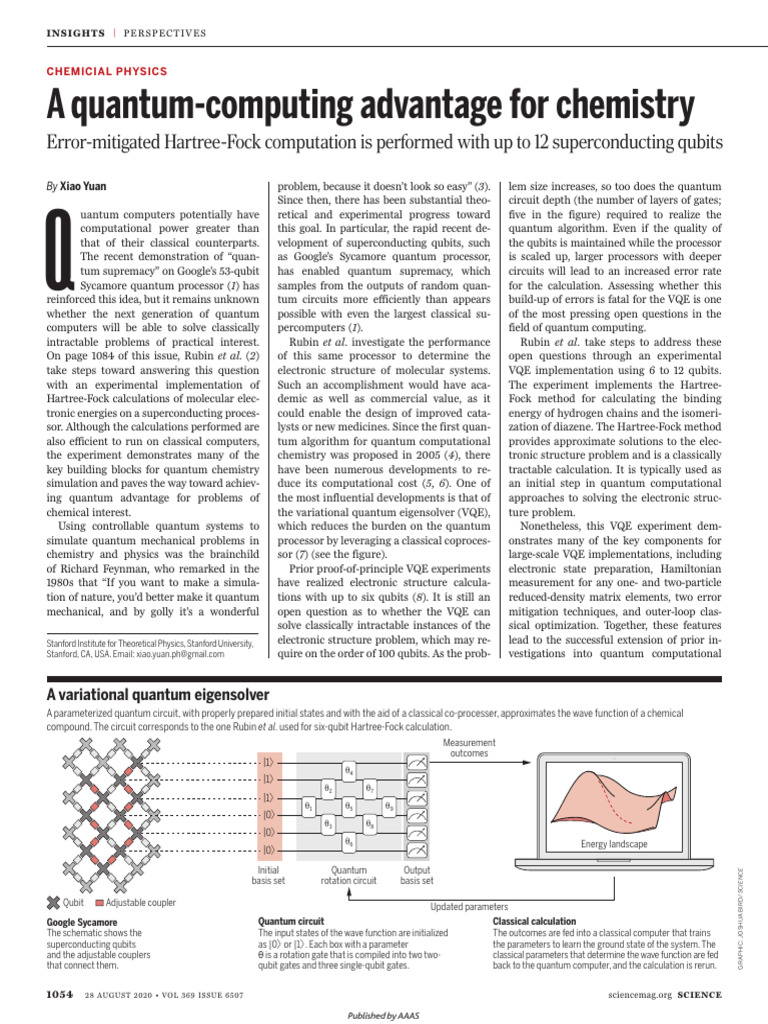 A Quantum Computing Edge for Chemistry | PDF | Quantum Computing ...