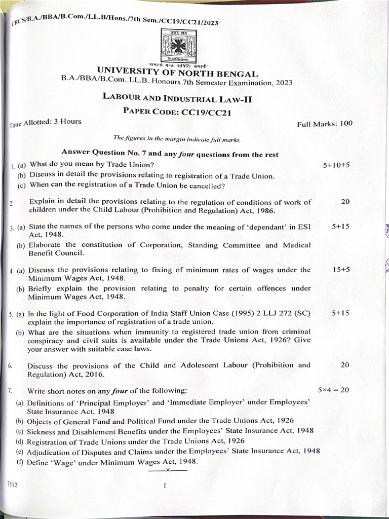 Question Pqper 2023 | PDF