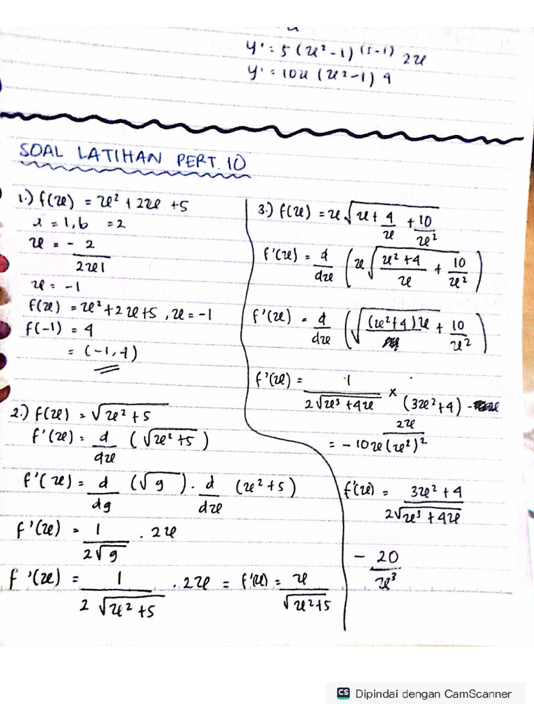 Latihan Kalkulus Pert 10 | PDF