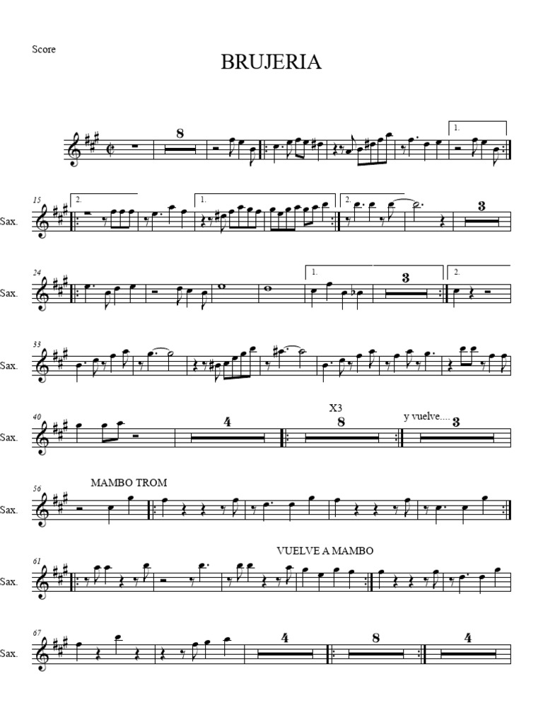 Brujeria Sax Tenor R | PDF