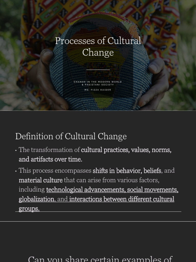 5- Process of Cultural Change 20 | PDF | Innovation | Cultural Assimilation