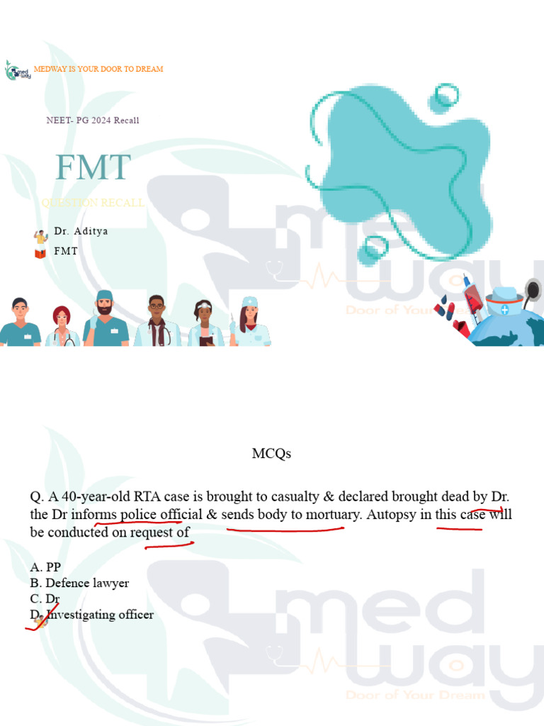 FMT Recall 2024 @medico - Material | PDF | Pregnancy | Human Reproduction