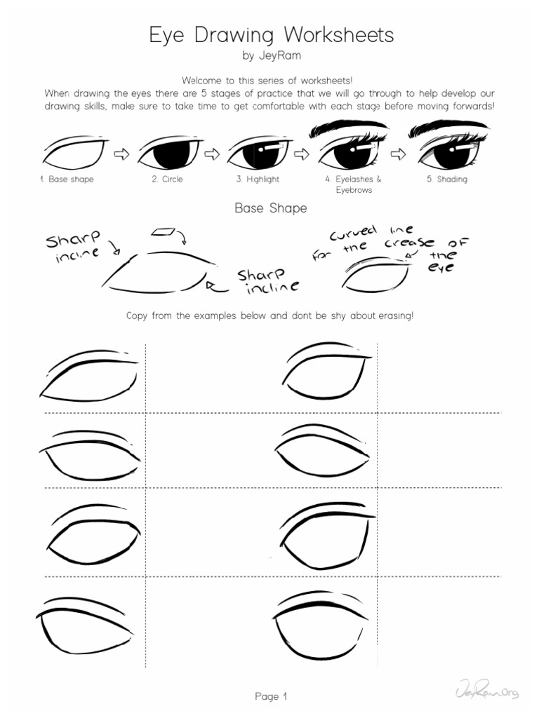 Eye Worksheets by JeyRam | PDF