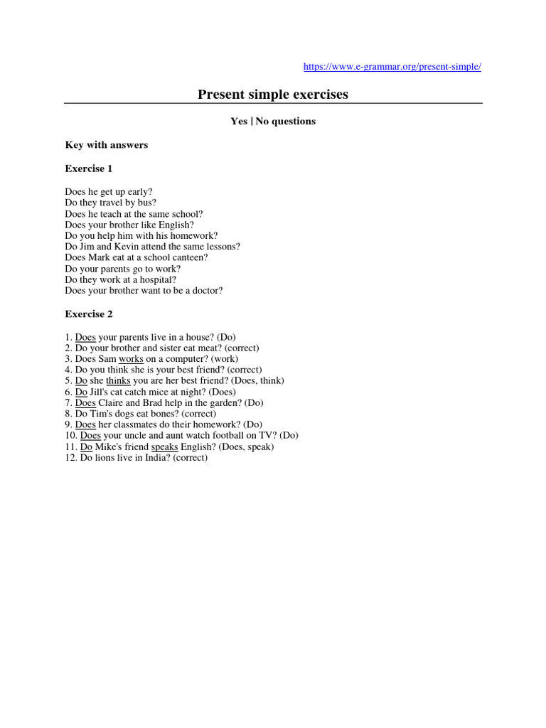 present-simple-exercises-answer-key-1 | PDF