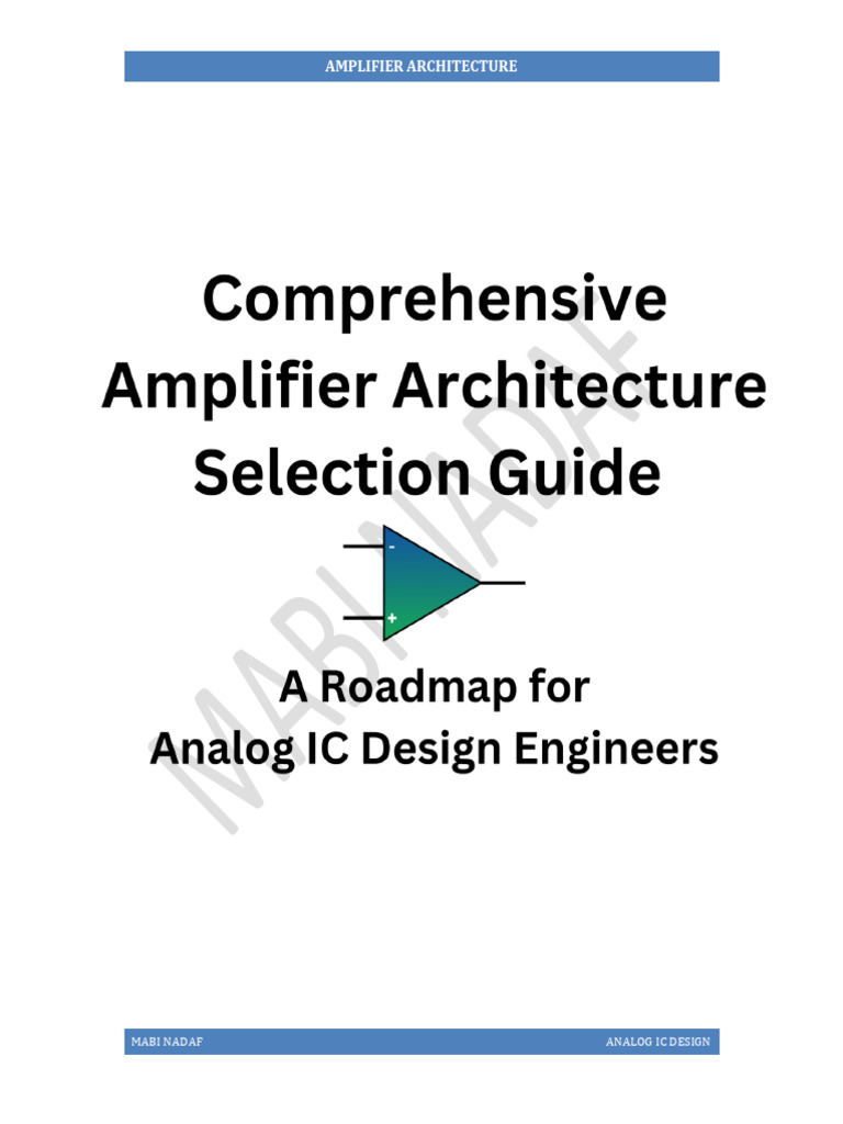 Amplifier Architecture Selection Guide | PDF | Amplifier | Operational ...