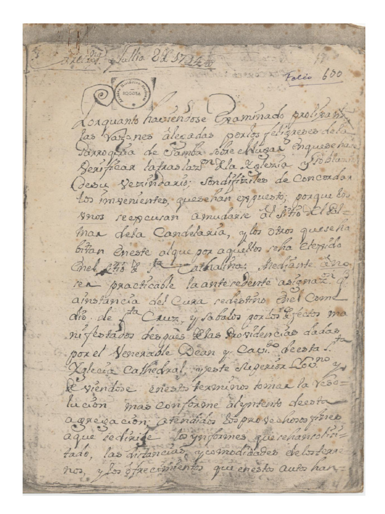 Decreto de Eslava 1744 | PDF