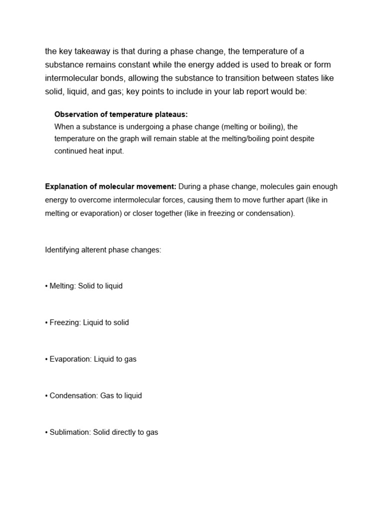 Phase Changes | PDF