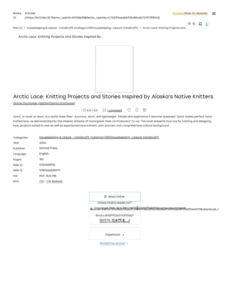 Arctic Lace_ Knitting Projects and Stories Inspired by Alaska's Native ...